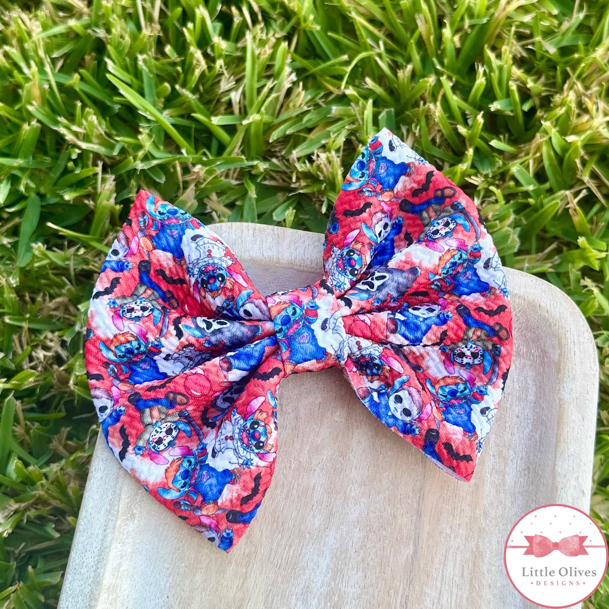 SCARY ALIEN BOW – Little Olives Designs, LLC