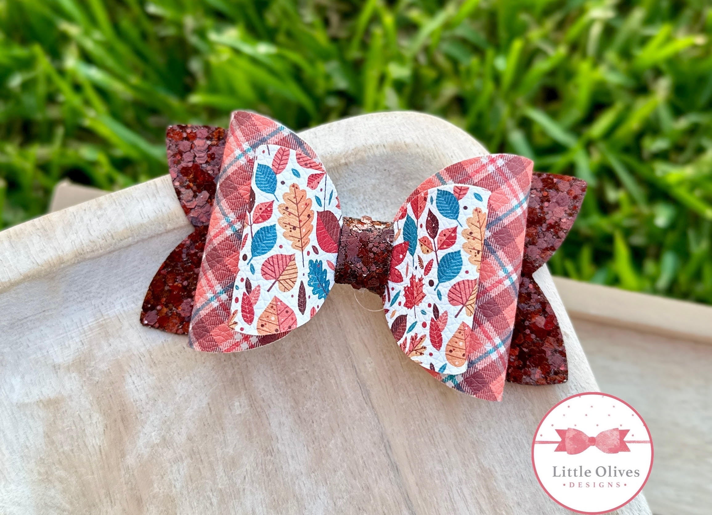 FALL FOLIAGE BOW – Little Olives Designs, LLC