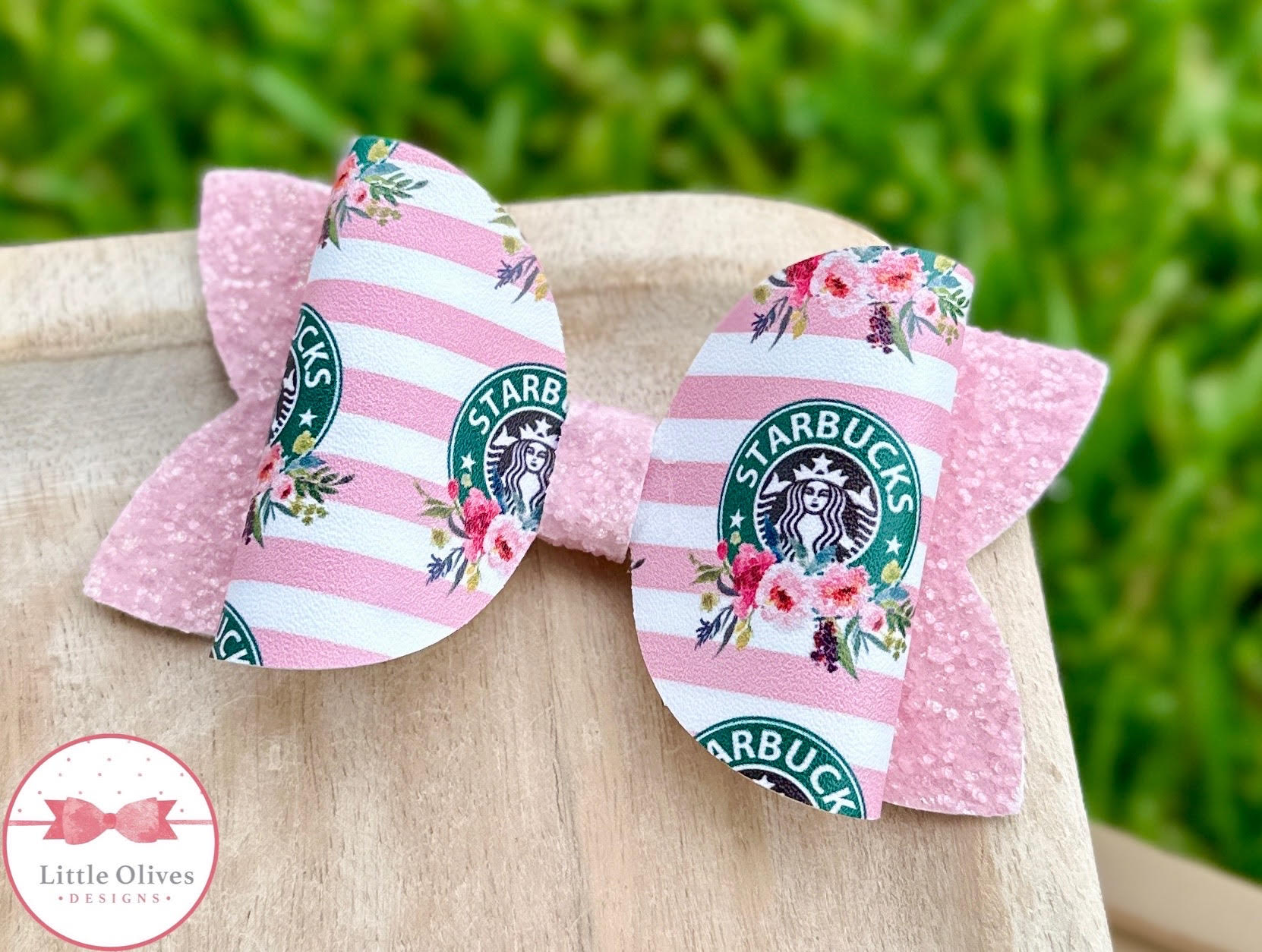 FLORAL STARBIES BOW – Little Olives Designs, LLC